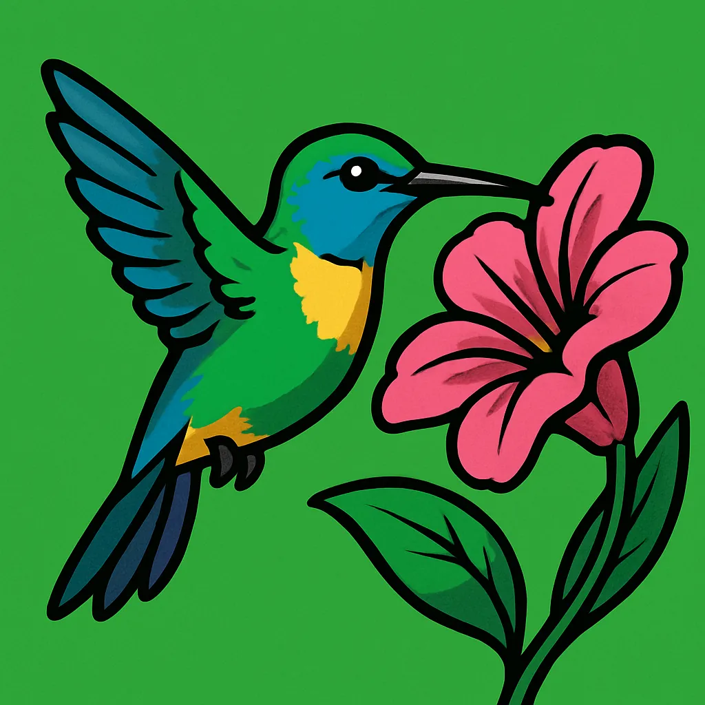 Free Printable Hummingbirds Coloring Pages
