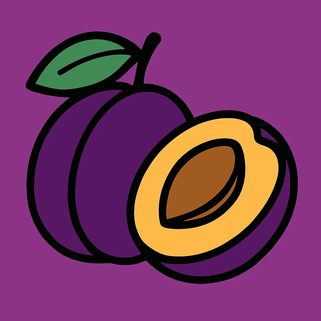 Free Printable Plums Coloring Pages