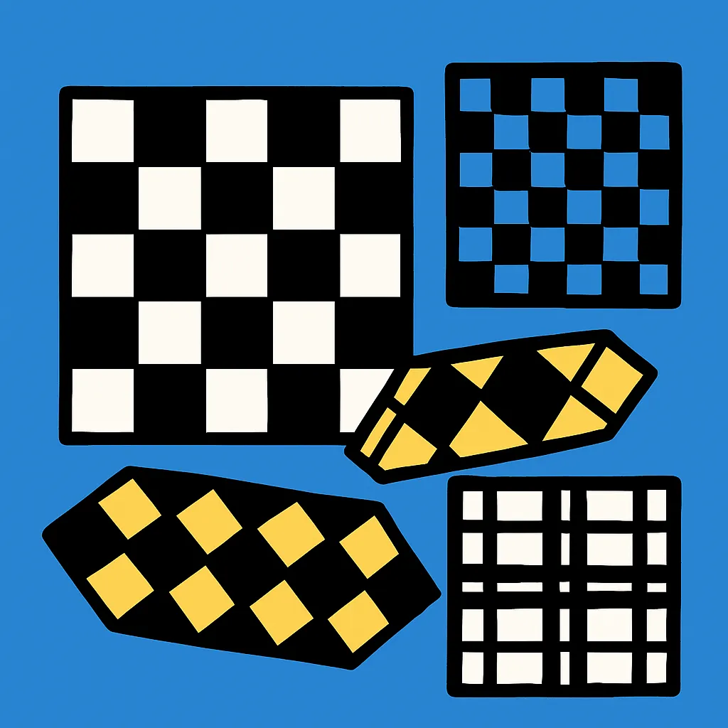 Free Printable Checkered & Plaid Patterns Coloring Pages