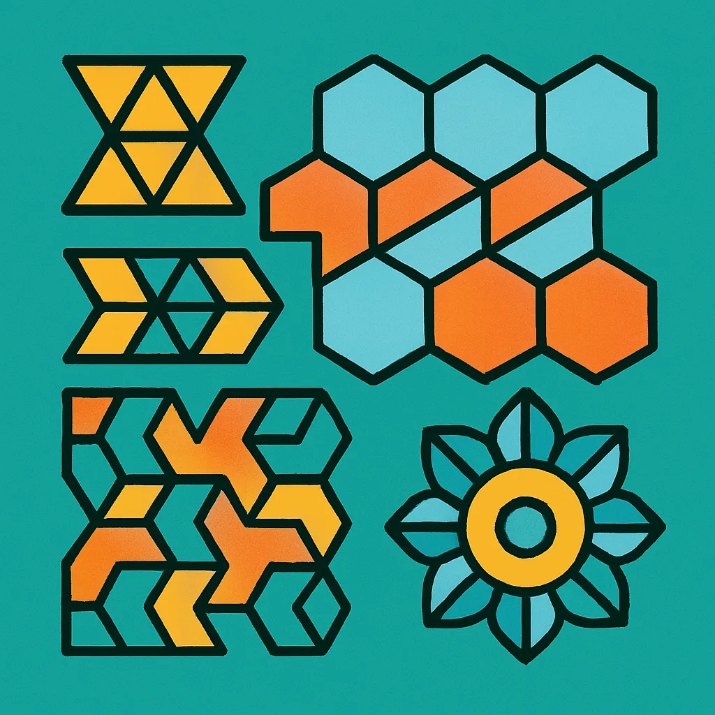 Free Printable Geometric Shapes & Tessellations Coloring Pages