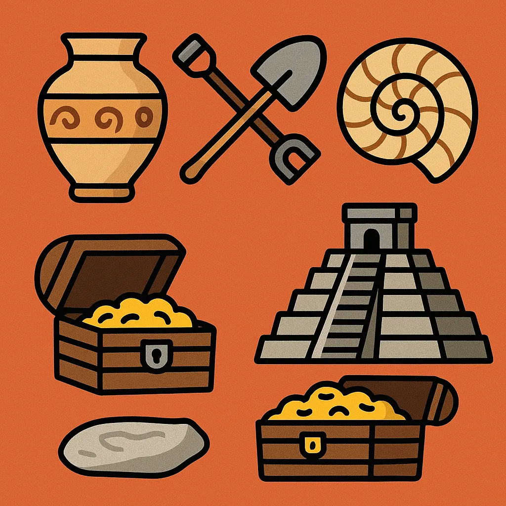 Free Printable Archaeology & Artifacts Coloring Pages