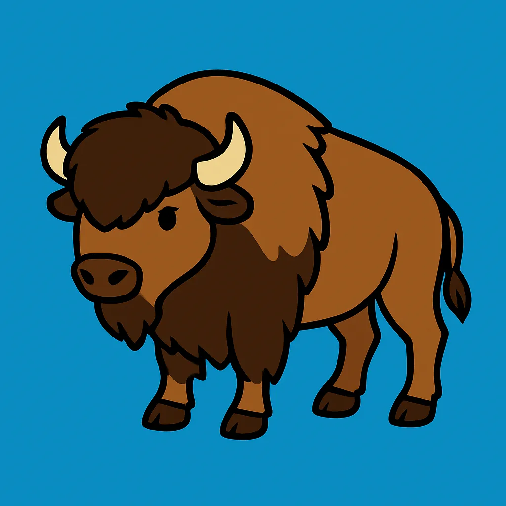 Free Printable Bison & Buffaloes Coloring Pages