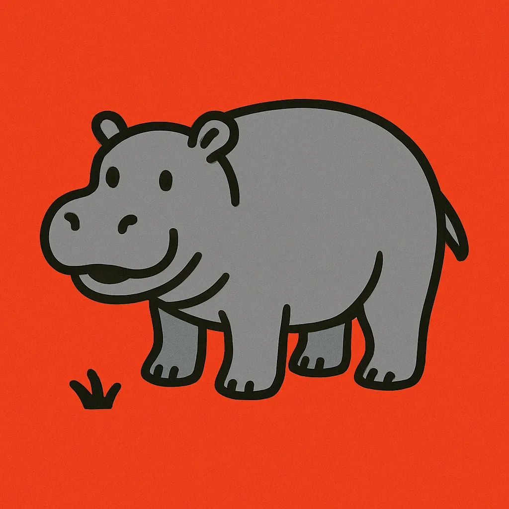 Free Printable Hippopotamuses Coloring Pages