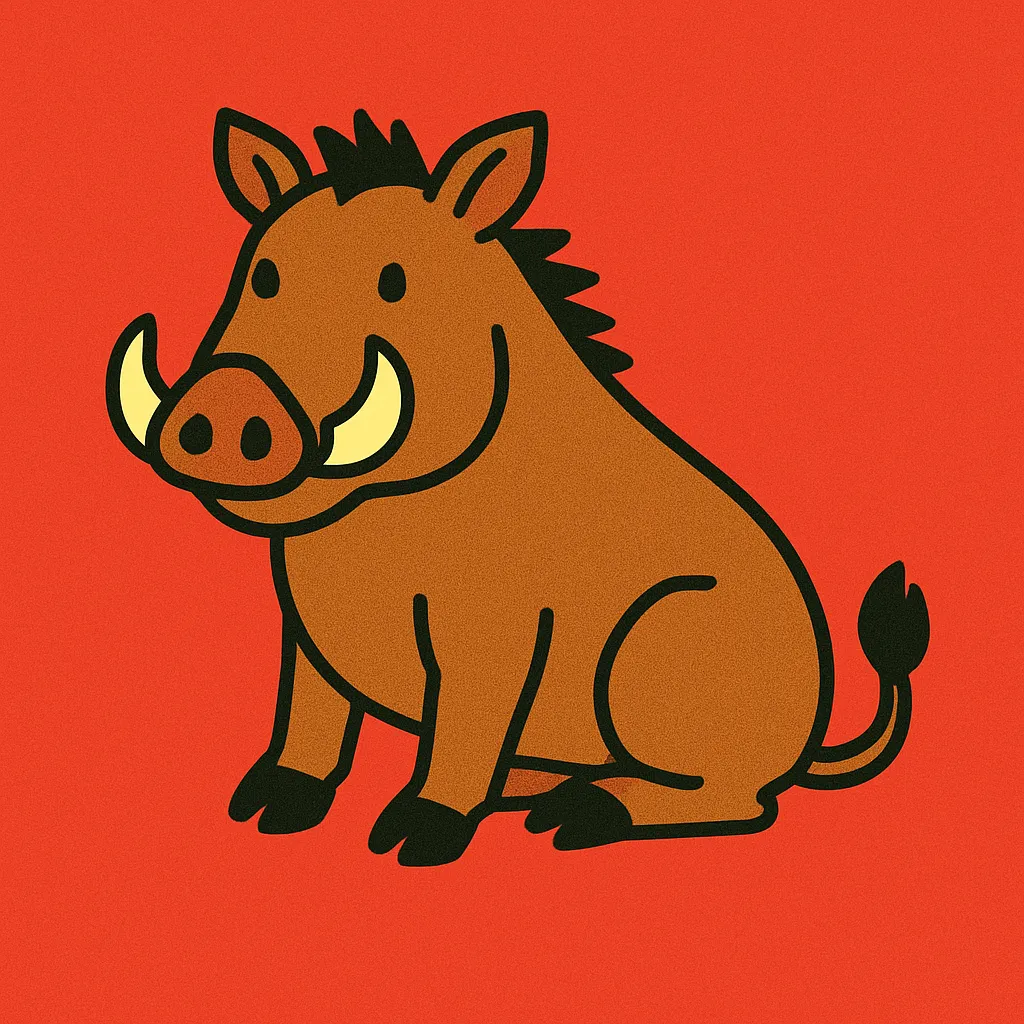 Free Printable Warthogs Coloring Pages