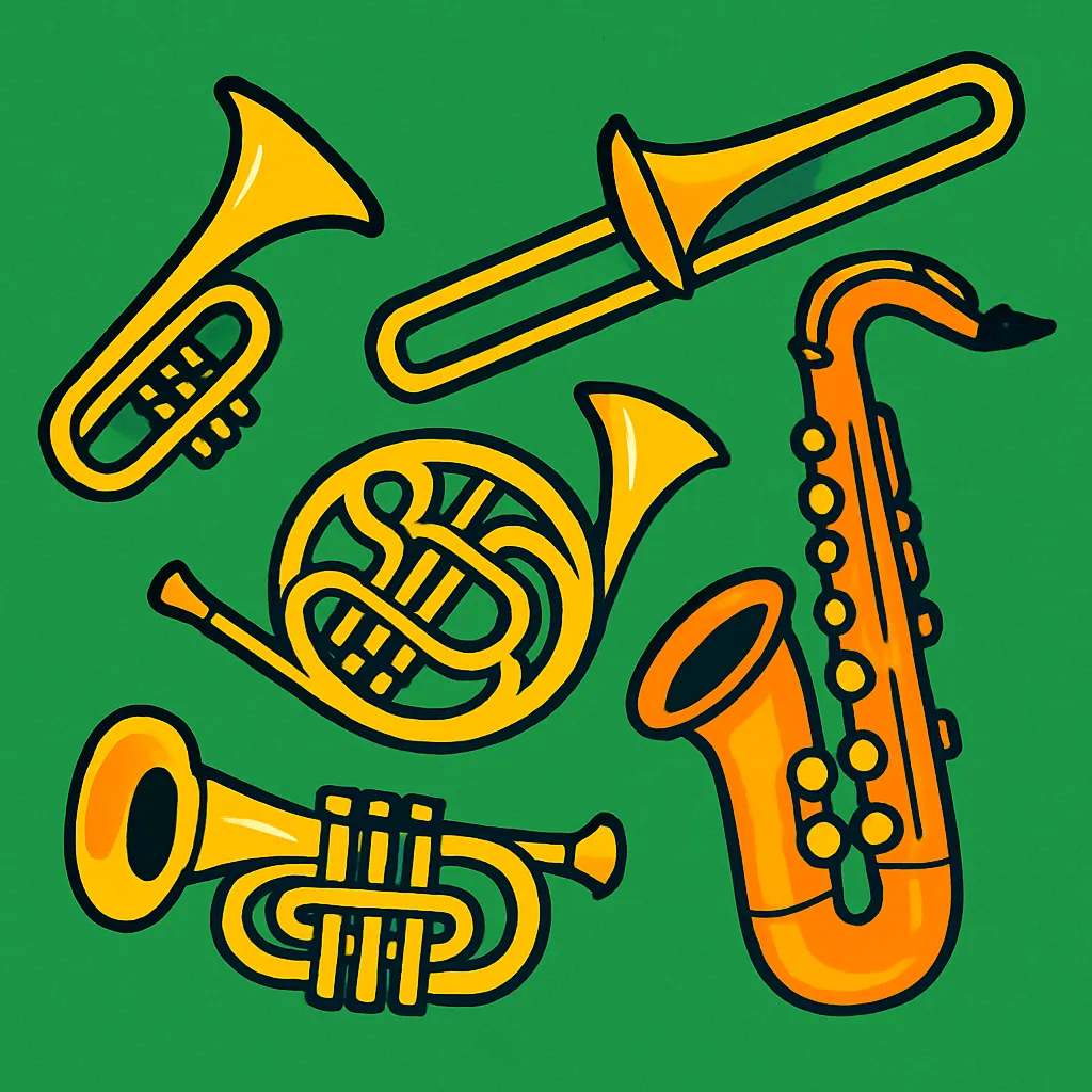 Free Printable Brass Instruments Coloring Pages