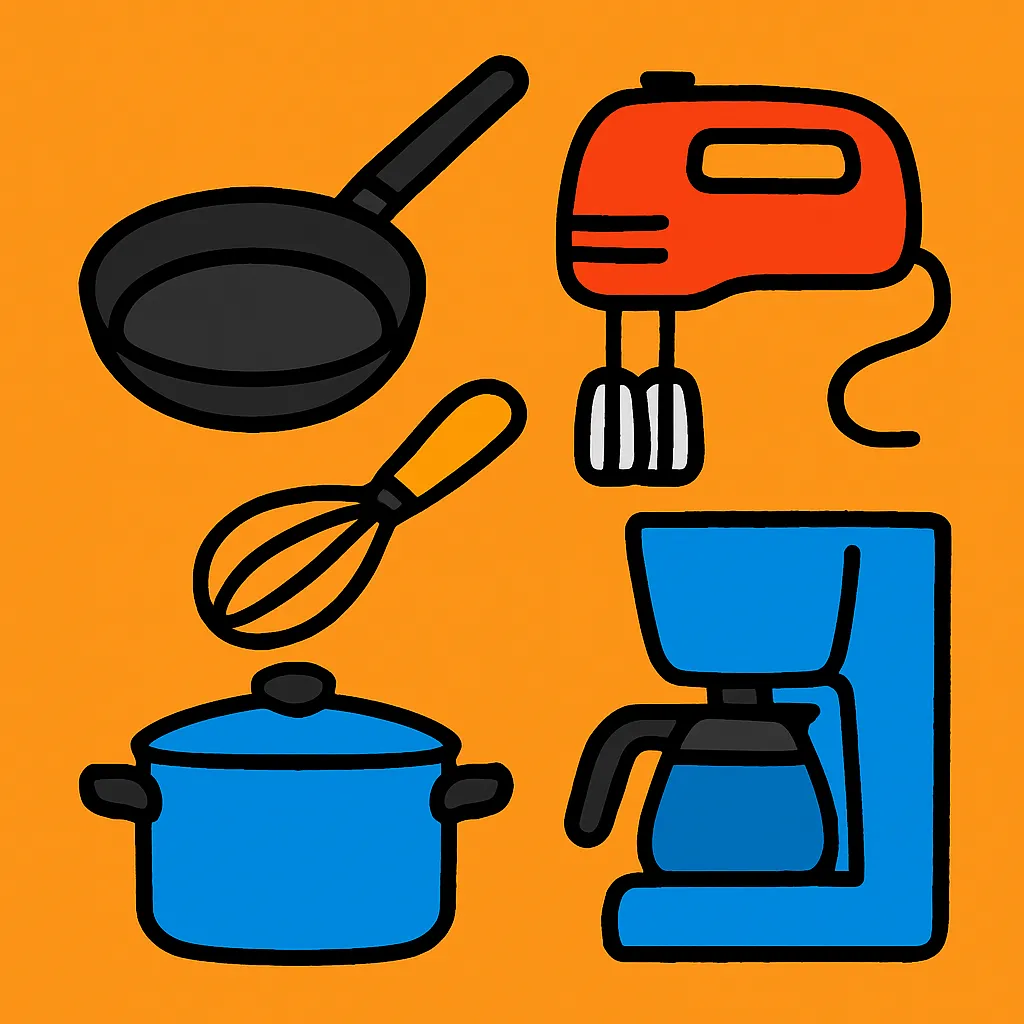 Free Printable Kitchenware & Appliances Coloring Pages