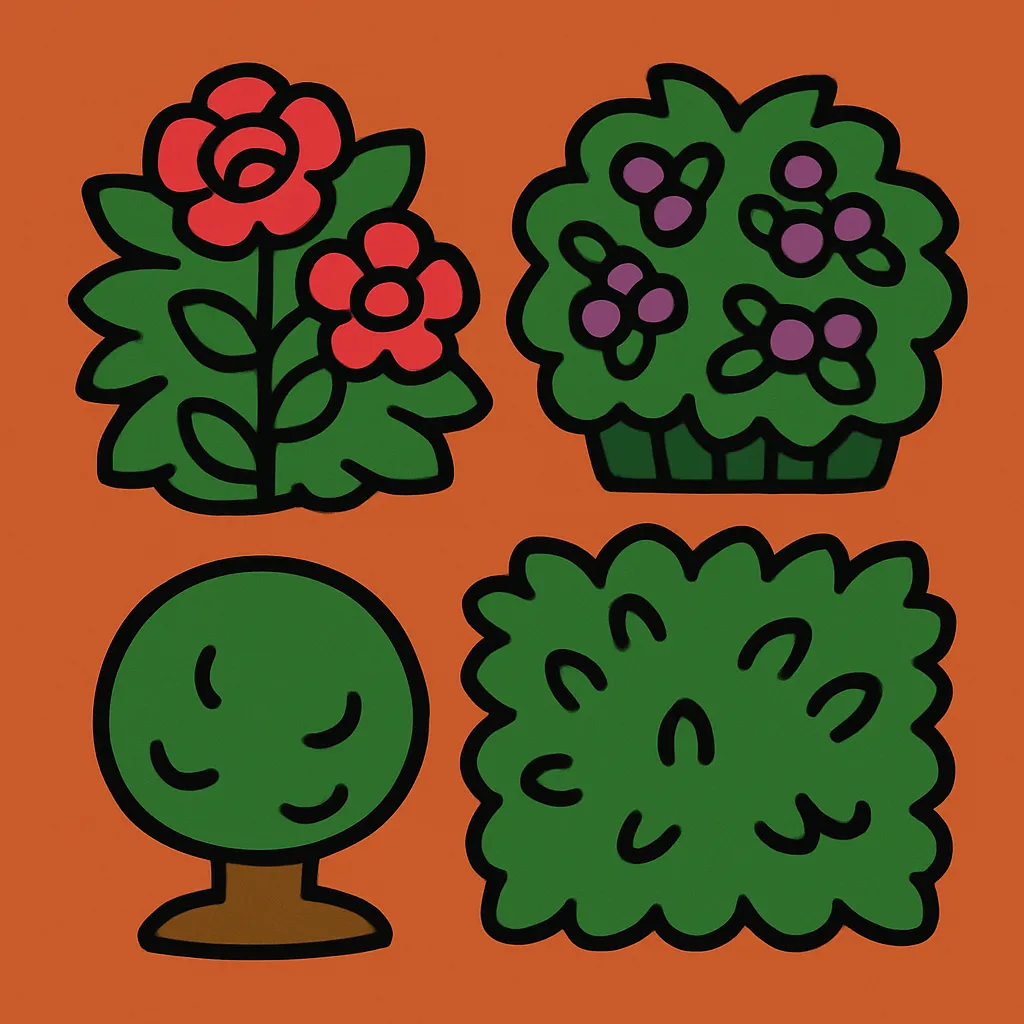 Free Printable Shrubs & Bushes Coloring Pages