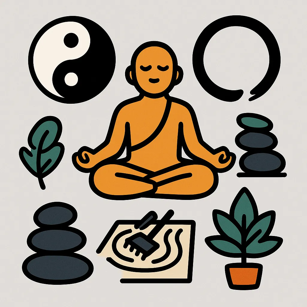 Free Printable Meditation & Zen Symbols Coloring Pages