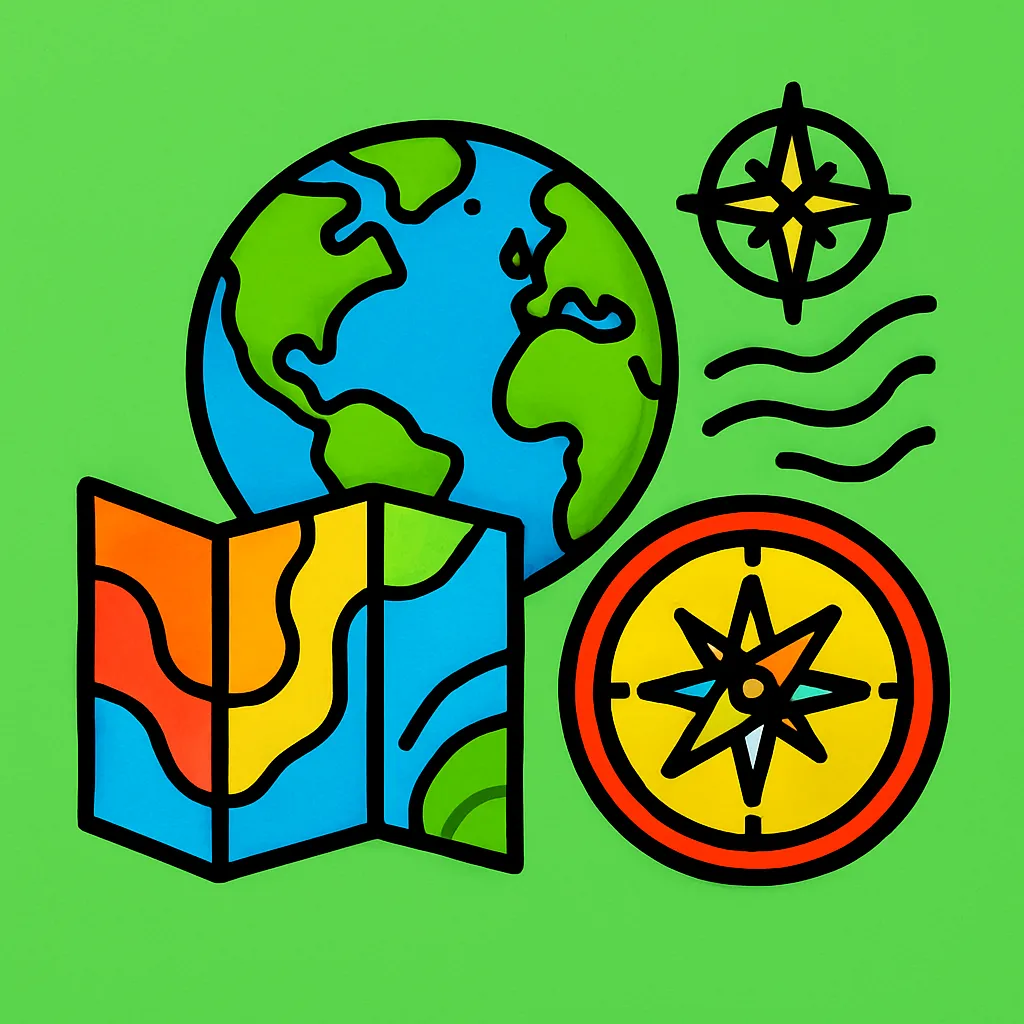 Free Printable Geography & Maps Coloring Pages