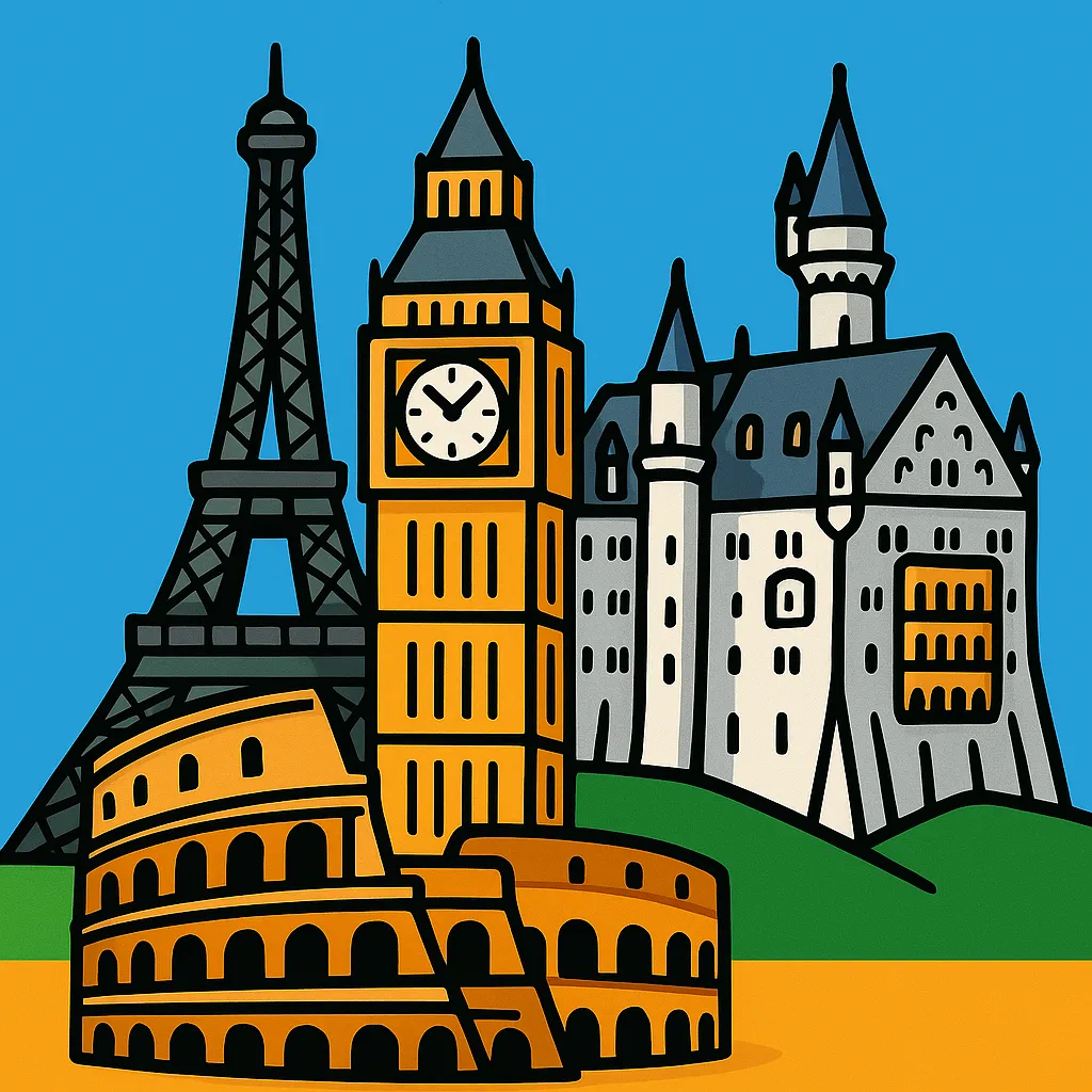Free Printable European Landmarks Coloring Pages