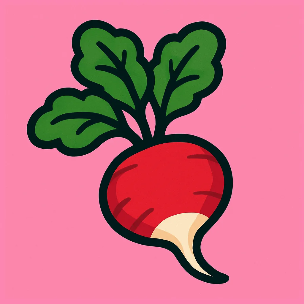 Free Printable Radishes Coloring Pages
