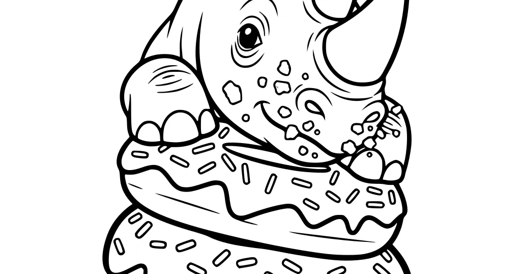 Rhino’s Tower of Tasty Donuts - Coloring Circus